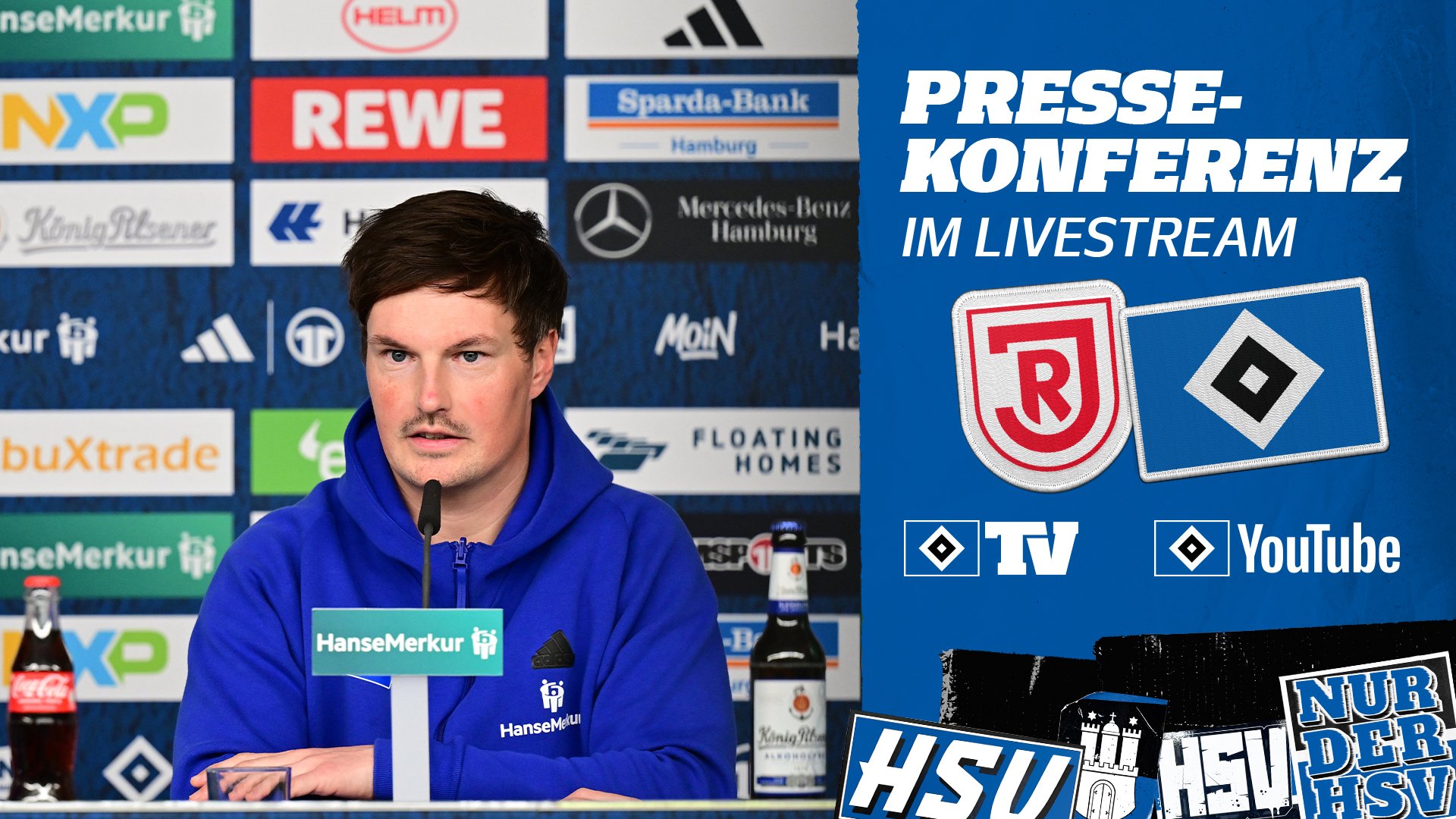 LIVE: PRESSEKONFERENZ - Jahn Regensburg vs. HSV | HSVtv