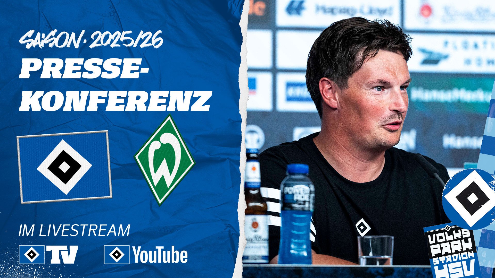 RE-LIVE: PRESSEKONFERENZ MIT MERLIN POLZIN - HSV vs. Werder Bremen | HSVtv