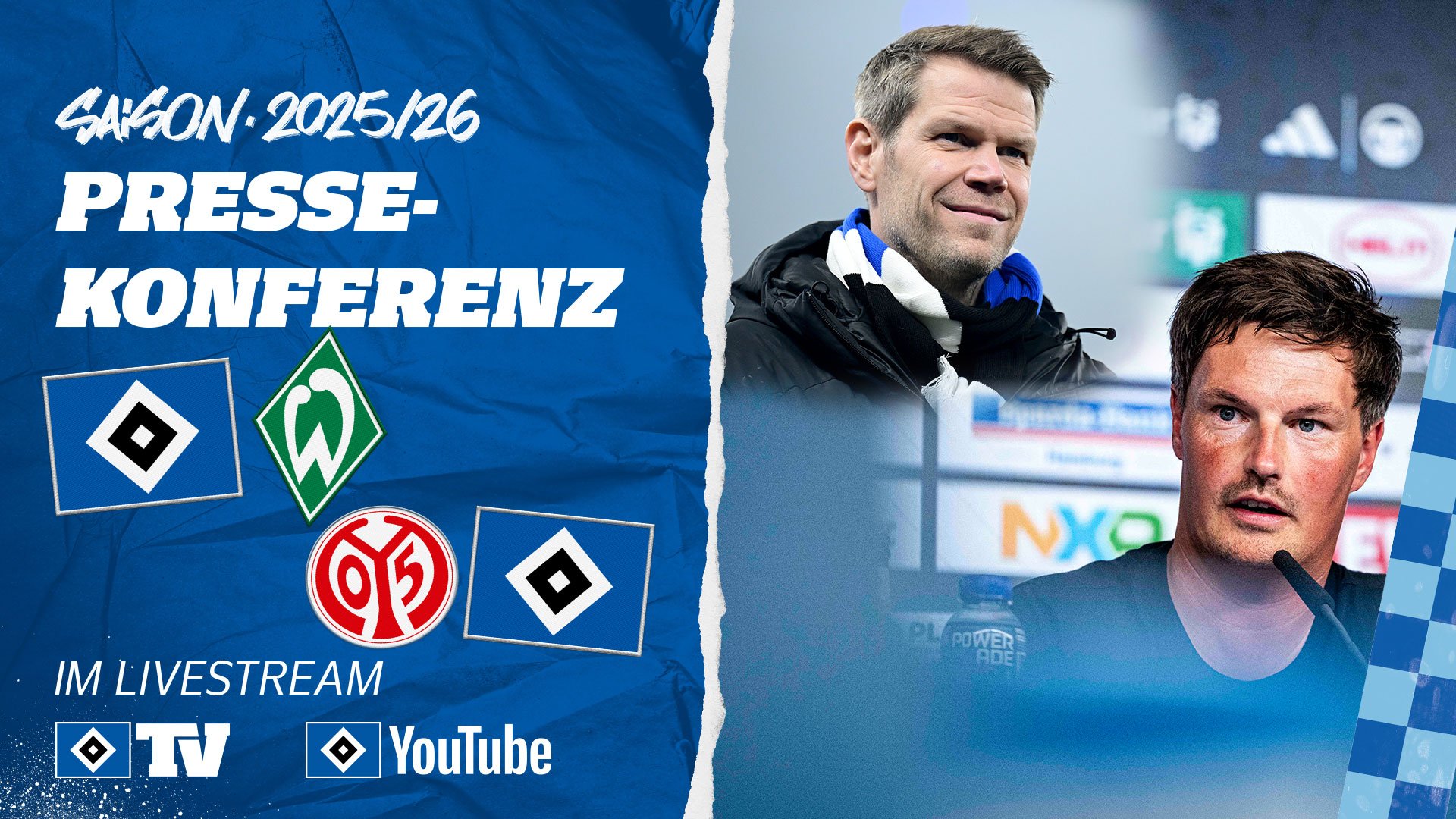 RE-LIVE: PRESSEKONFERENZ MIT ERIC HUWER UND MERLIN POLZIN SVW vs. HSV ...